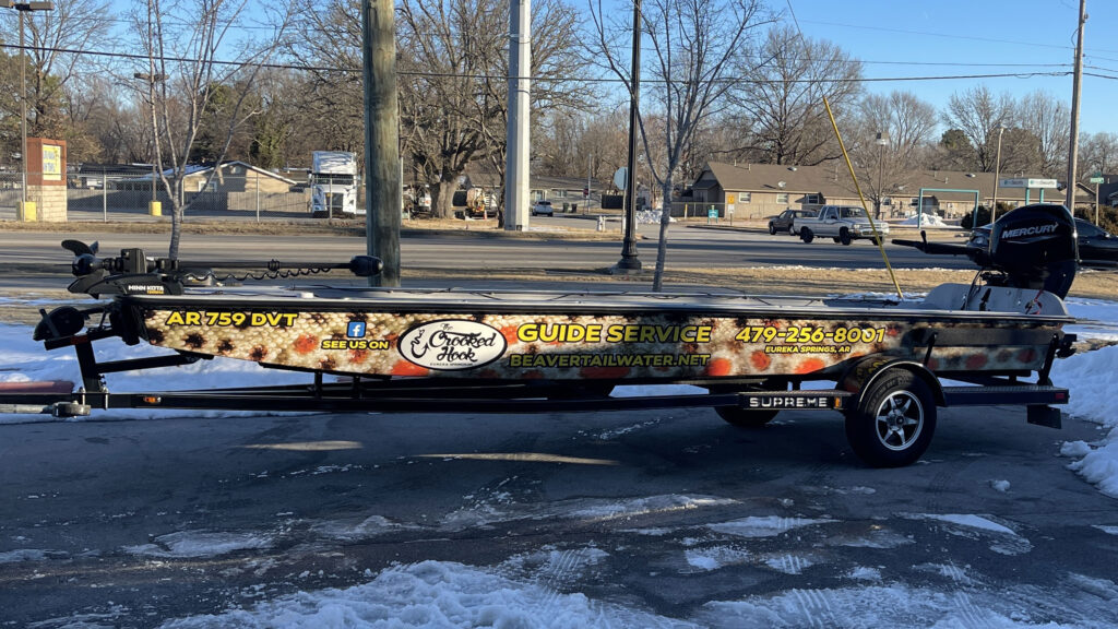 Brown Trout Boat Wrap - Raptor Wrap & Sign