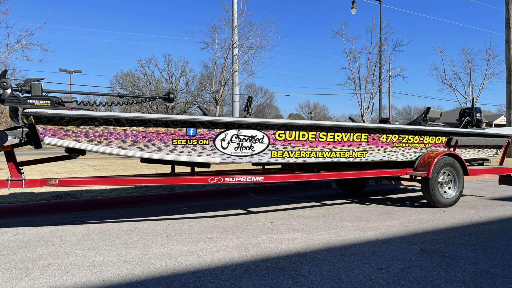 Rainbow Trout Boat Wrap - Raptor Wrap & Sign