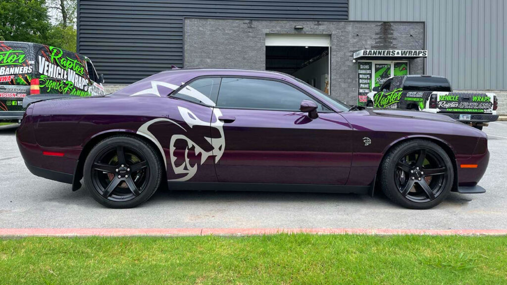 Hellcat Brushed Aluminum Graphics - Raptor Wrap & Sign